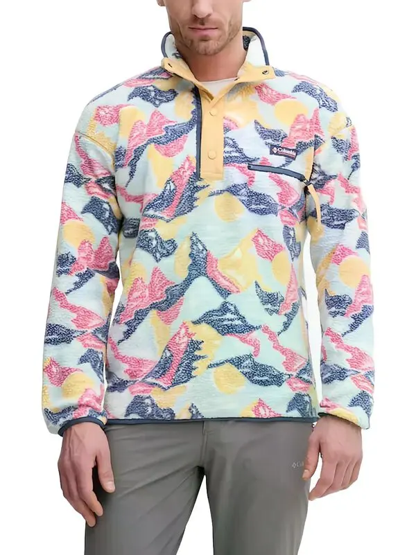 Columbia Patterned Fleece Pullover - Blue
