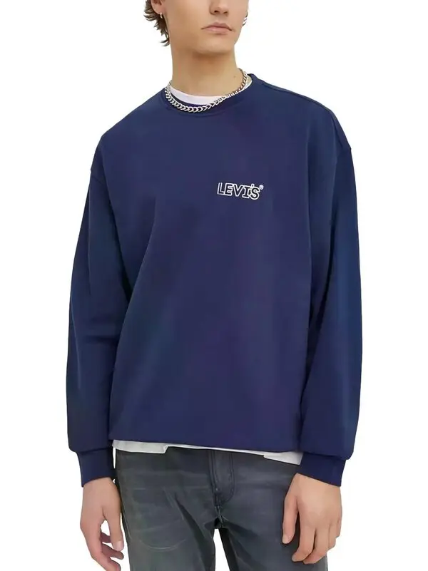 LEVI'S Logo Crew-neck Sweatshirt - Blue