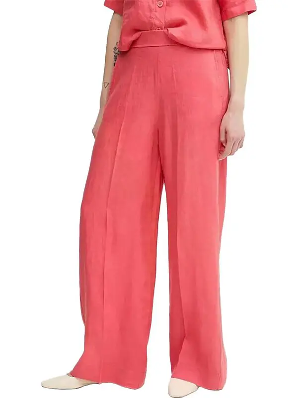 BENETTON Linen Palazzo Pants - Orange