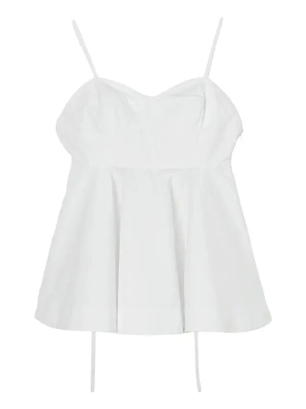 RÓHE Bustier Peplum Top - White