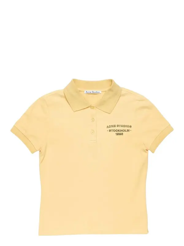 Acne Studios Relaxed Fit Polo Shirt - Light Yellow
