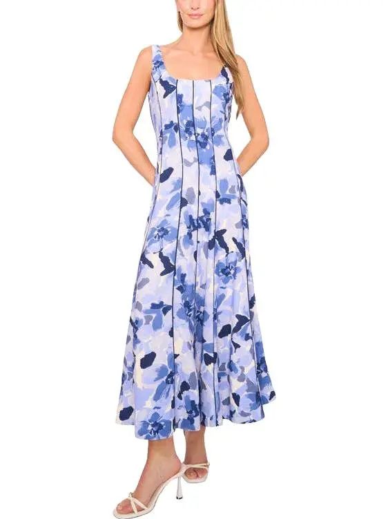 Halogen Floral Maxi Dress - Moonlight Blue