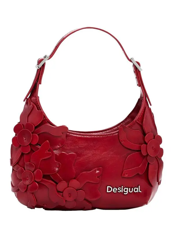 Desigual Faux Leather Shoulder Bag - Red