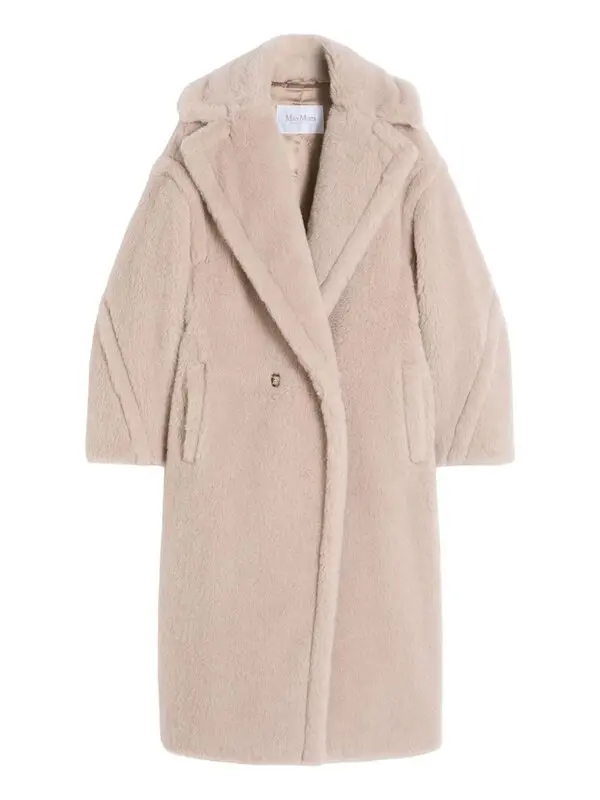 Max Mara Teddy Bear Icon Coat In Alpaca And Wool - Sand