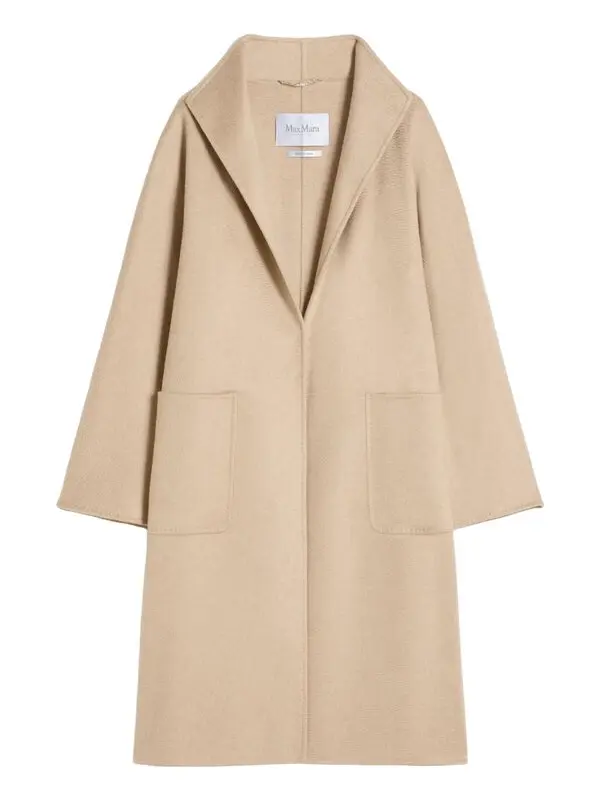 Max Mara Midi Cashmere Zibeline Coat - Sand