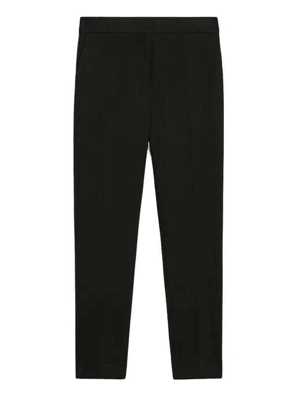 Max Mara Viscose Jersey Cropped Trousers - Black