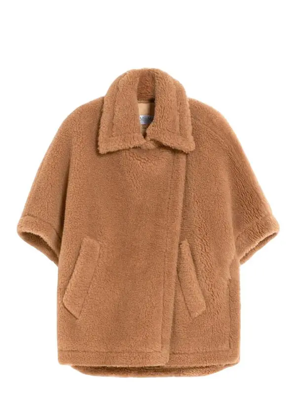 Max Mara Teddy Fabric Cape - Camel