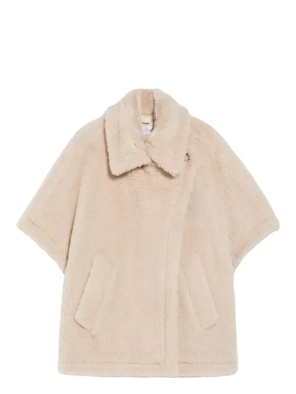 Max Mara Teddy Fabric Cape - Beige
