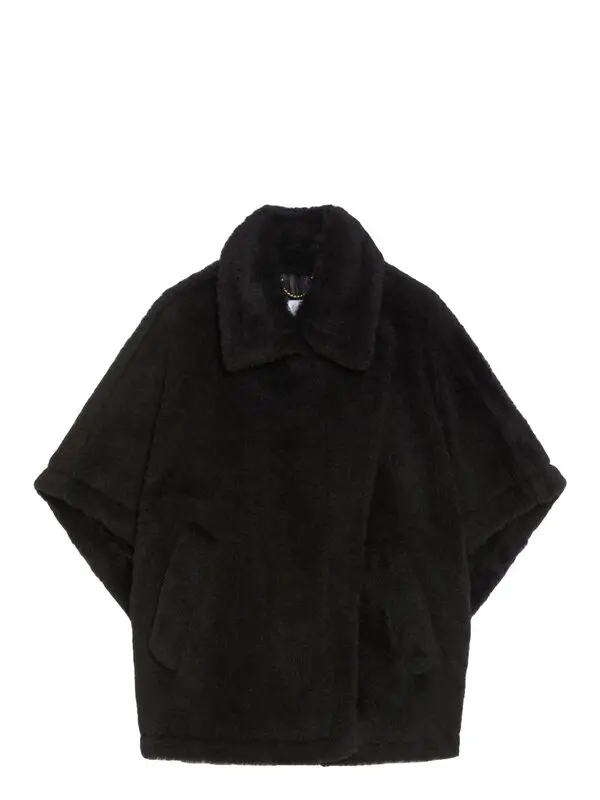 Max Mara Teddy Fabric Cape - Black