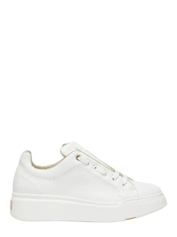 Max Mara Leather Sneakers - Optical White