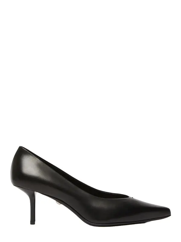 Max Mara Smooth Leather Court Shoes - Black