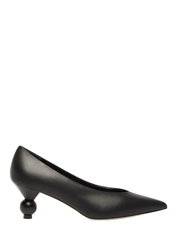 Max Mara Nappa Finish Sheepskin Court Shoes - Black