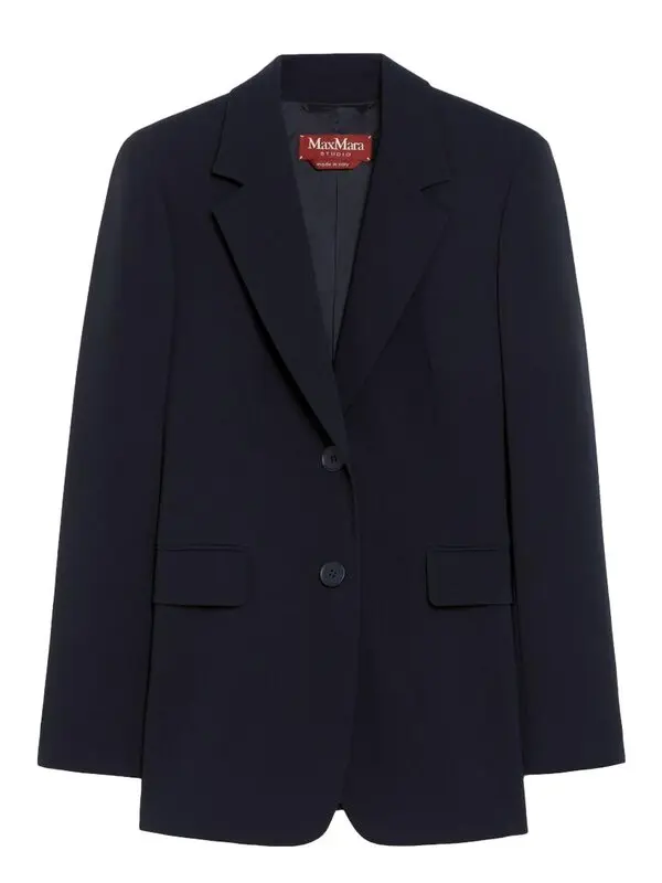 Max Mara Single-breasted Cady Blazer - Navy