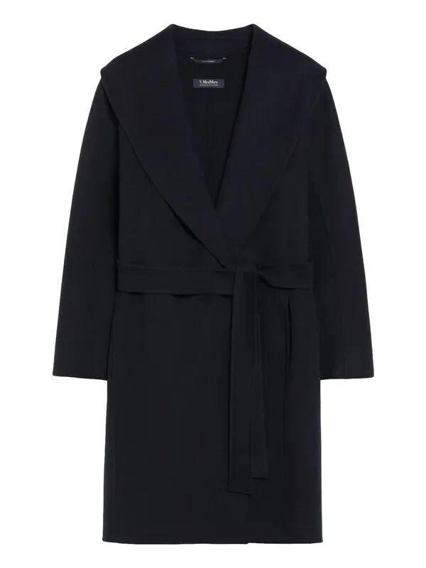Max Mara Double-faced Wool Robe Coat - Midnightblue