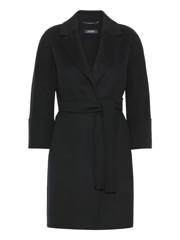 Max Mara Short Double-faced Wool Coat - Midnightblue