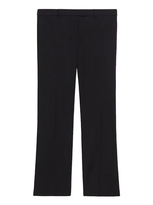 Max Mara Stretch Cotton-blend Trousers - Black