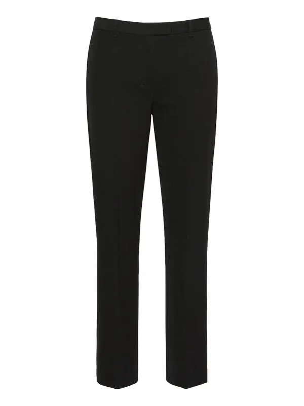 Max Mara Stretch Cotton-blend Trousers - Black