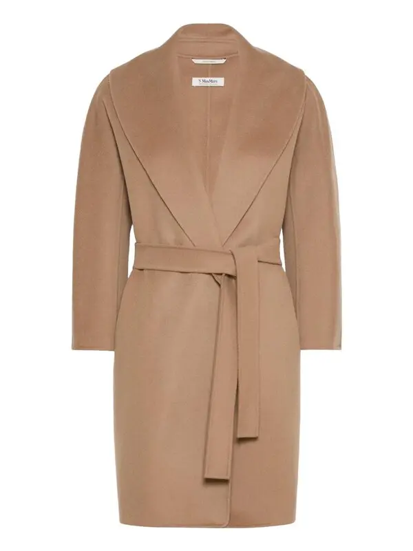 Max Mara Short Double-faced Wool Coat - Camel