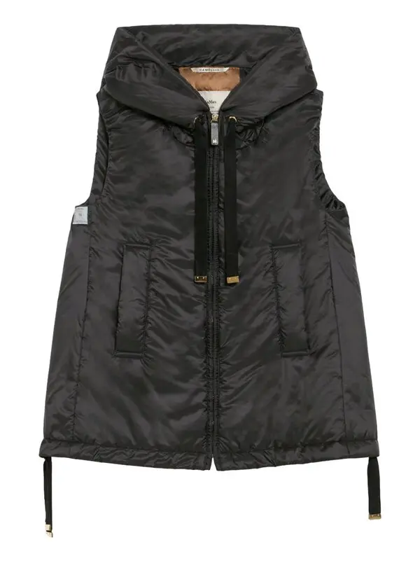 Max Mara Padded Water-repellent Hooded Gilet - Black
