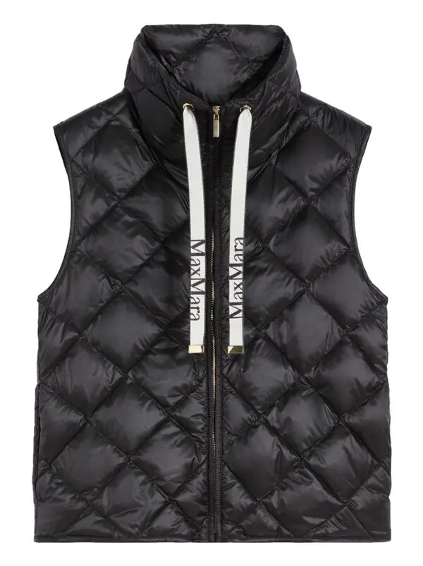 Max Mara Water-repellent Nylon Canvas Gilet - Black