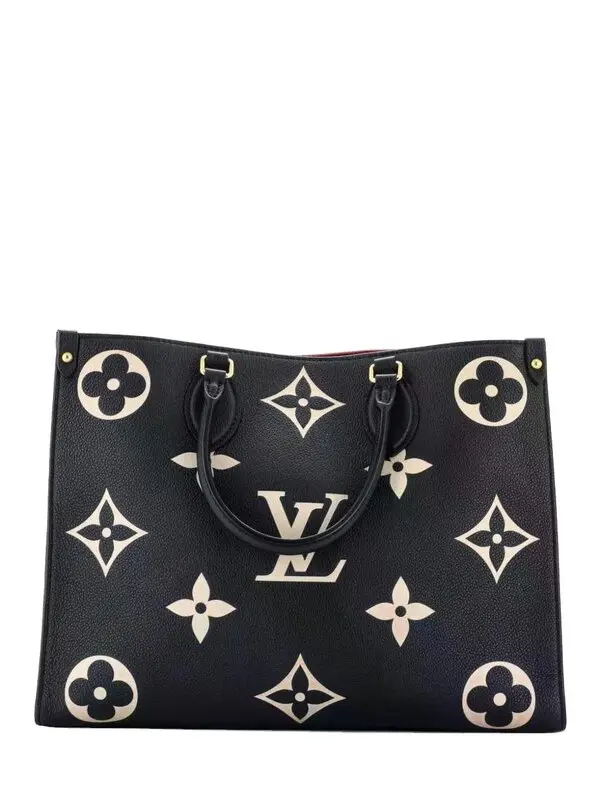LOUIS VUITTON Onthego Tote Bicolor Monogram Empreinte Giant Mm Shoulder Bag - Black