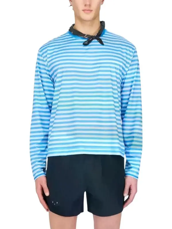 UNNA Striped Long Sleeve T-shirt - Blue