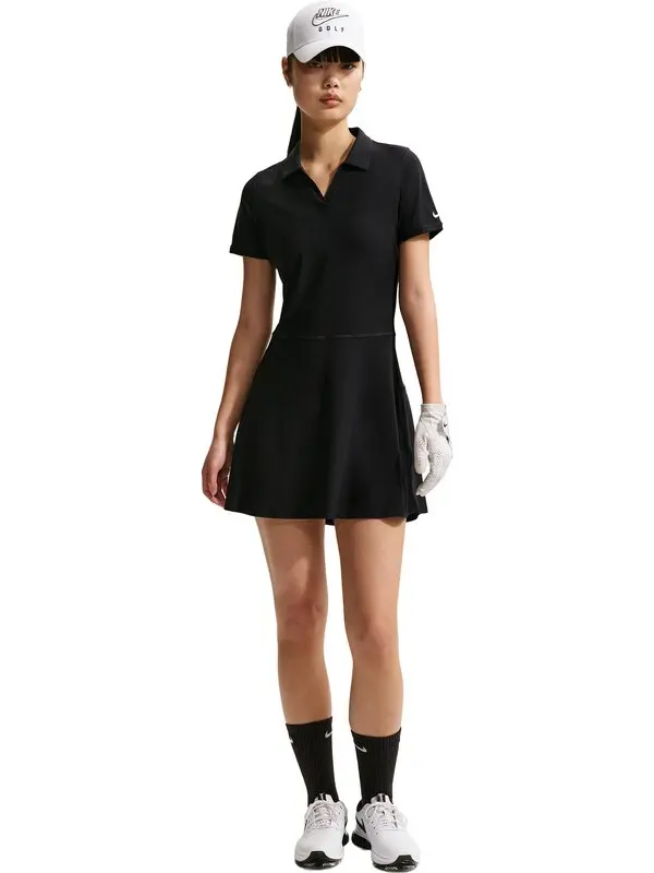 Nike Victory Dri-fit Golf Polo Dress - Black
