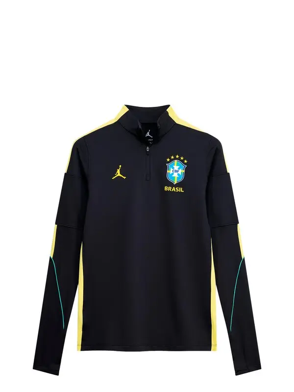JORDAN Brazil Strike Dri-fit Soccer Knit Drill Top - Black