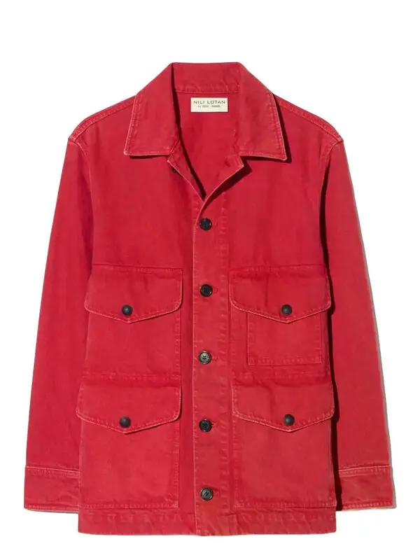 NILI LOTAN Leroy Buttoned Pocket Jacket - Red