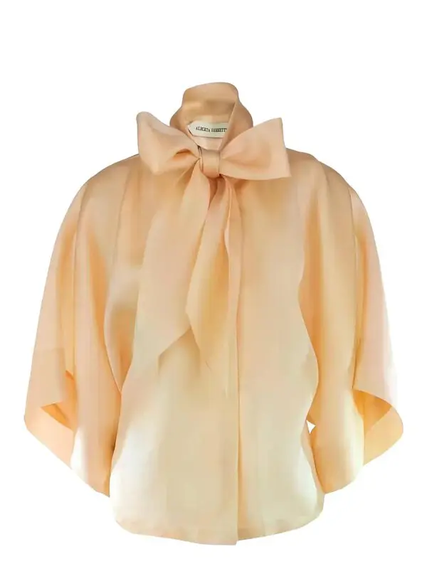 Alberta Ferretti Bow Blouse - Neutrals