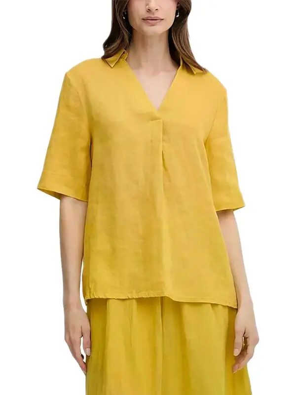 BENETTON V-neck Top - Yellow