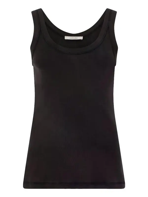 LEMAIRE Sleeveless Ribbed Top - Black