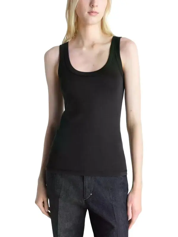 LEMAIRE Rib Tank Top In Jersey - Black