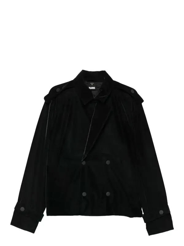 Rains Short Trench Jacket - Black