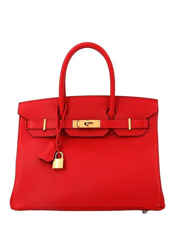 Hermès Birkin 30 Handbag With Gold Hardware - Rouge Vif
