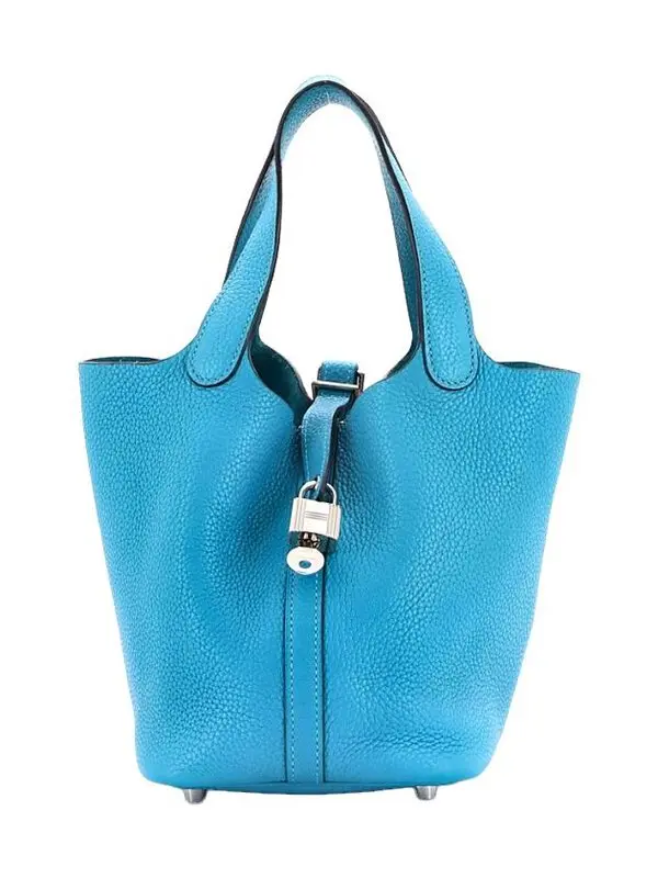 Hermès Picotin Lock Bag Clemence Pm - Blue