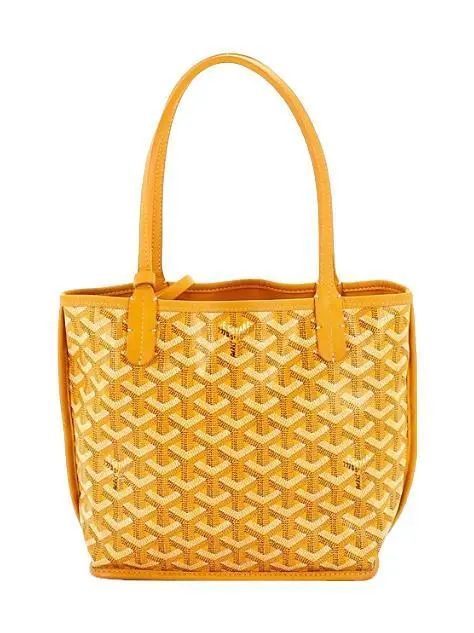 Goyard Mini Anjou Reversible Tote Coated Canvas - Yellow