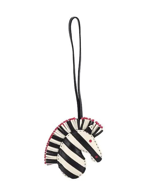 Hermès Geegee Savannah Bag Charm - Black/ Black/ Natural/ Pink