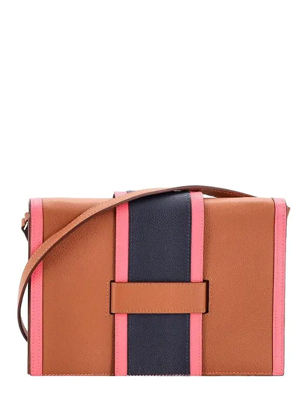 Hermès H Passant Clutch Shoulder Bag Evercolor - Brown