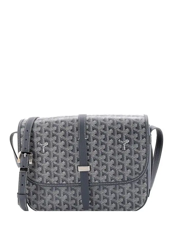 Goyard Mm Belvedere Ii Messenger Bag Coated Canvas - Gray