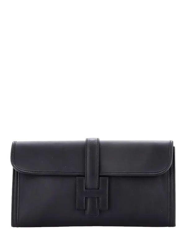 Hermès 29 Jige Elan Clutch - Black