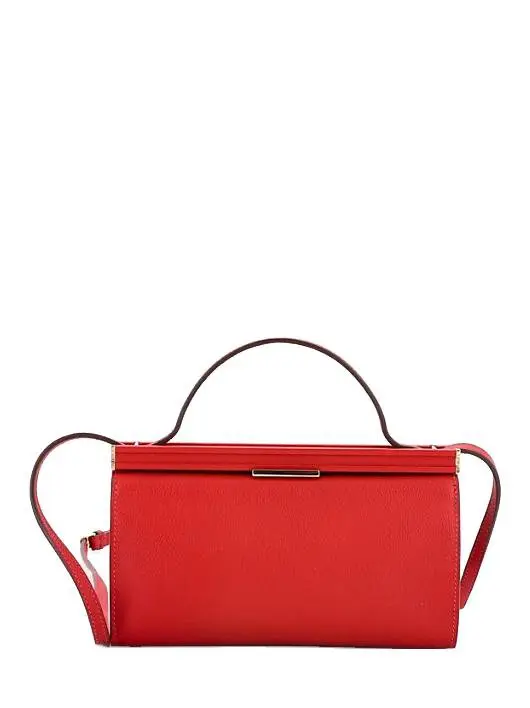 Hermès 21 Clic-h Shoulder Bag Evercolor - Red