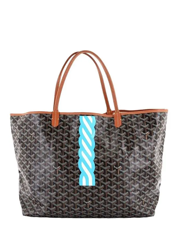 Goyard Gm Saint Louis Tote Printed Coated Canvas - Brown