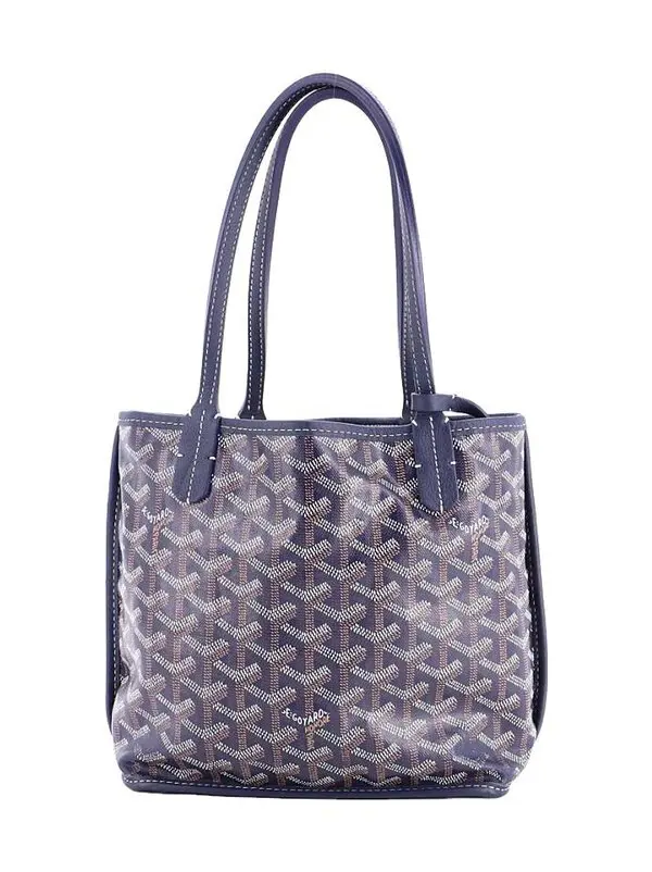 Goyard Mini Anjou Reversible Tote Coated Canvas - Blue