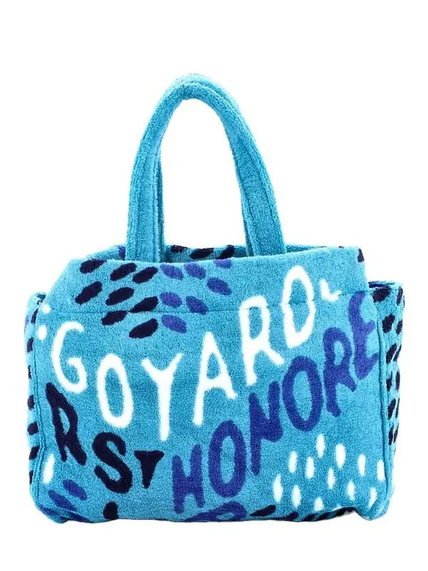 Goyard Pm Eponge Printed Terry Cloth Bag - Blue