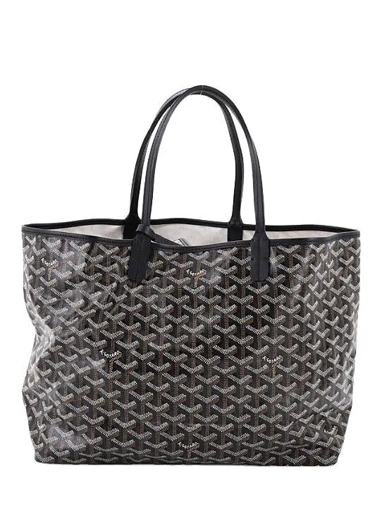 Goyard Saint Louis Pm Tote Printed Coated Canvas - Black