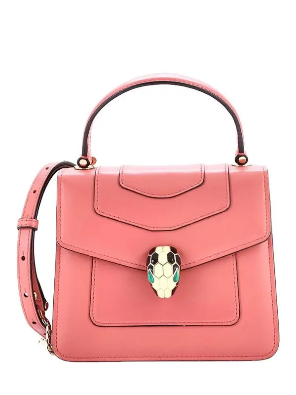 BVLGARI Serpenti Forever Small Top Handle Bag - Pink