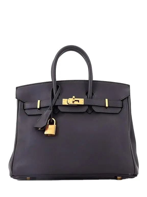 Hermès Birkin 25 Handbag With Gold Hardware - Graphite