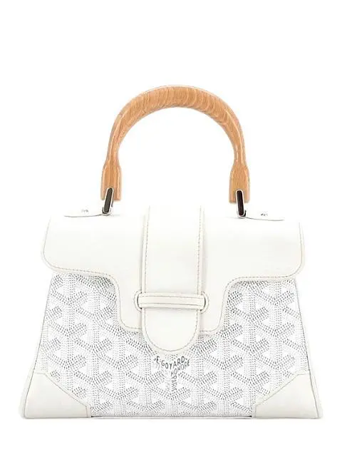 Goyard Mini Saigon Top Handle Bag - White