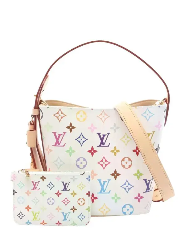 LOUIS VUITTON 2000s X Murakami All-in Bb Monogram Shoulder Bag - White
